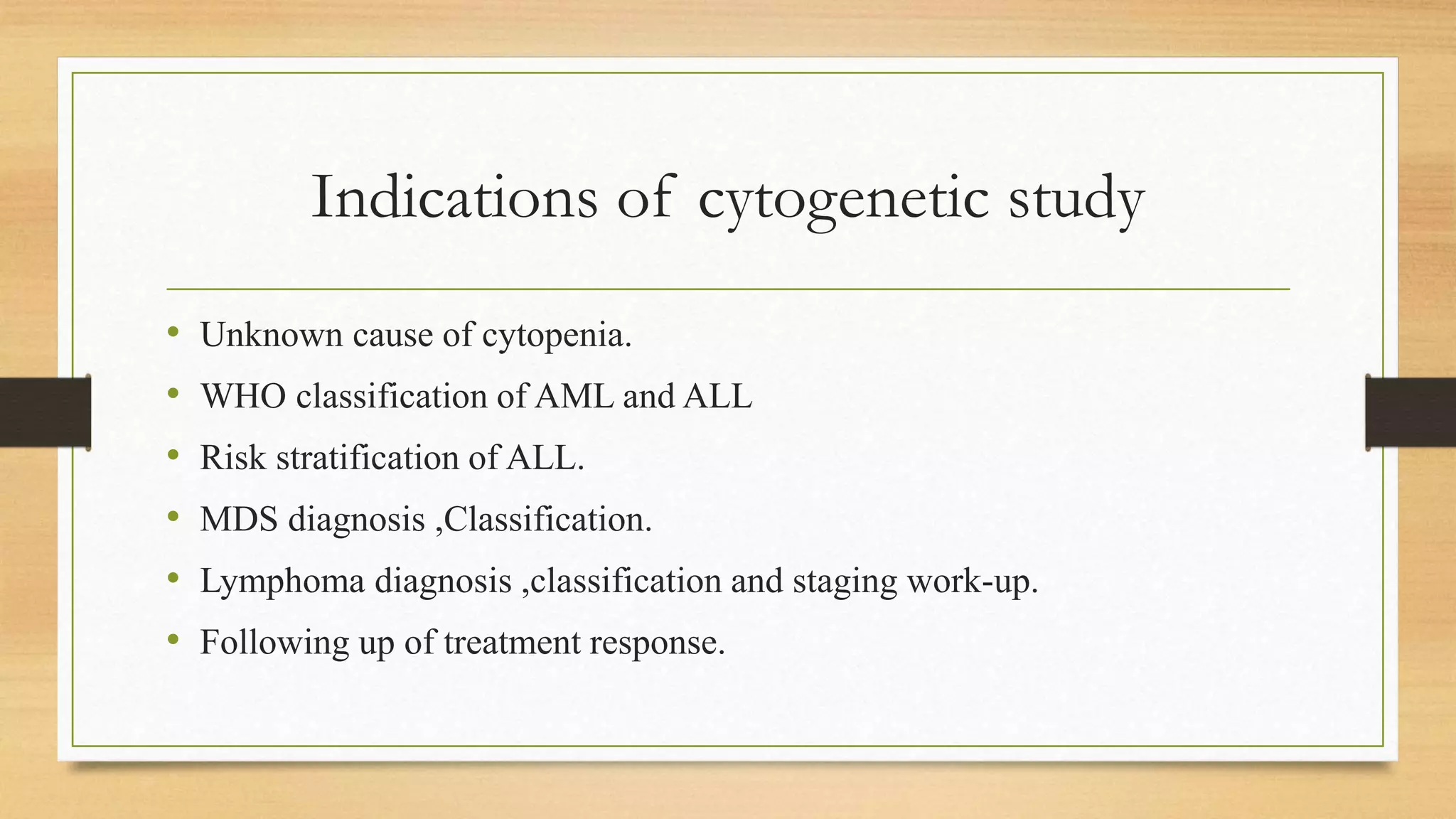 Molecular cytogenetics in hematiological malignancy | PPTX