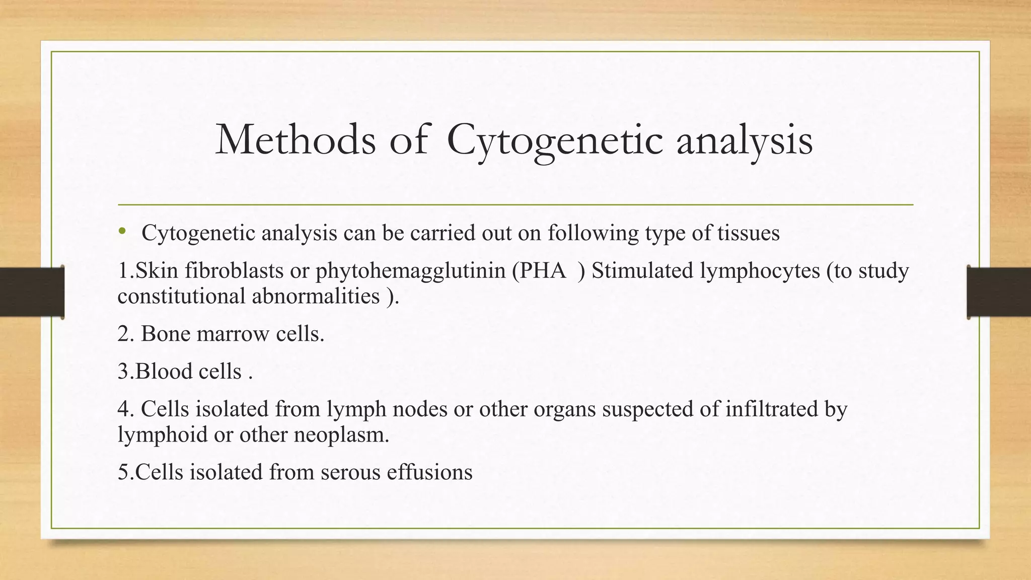 Molecular cytogenetics in hematiological malignancy | PPTX