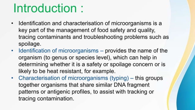 Identification and Detection of Microorganism | PPTX | Genetics | Science