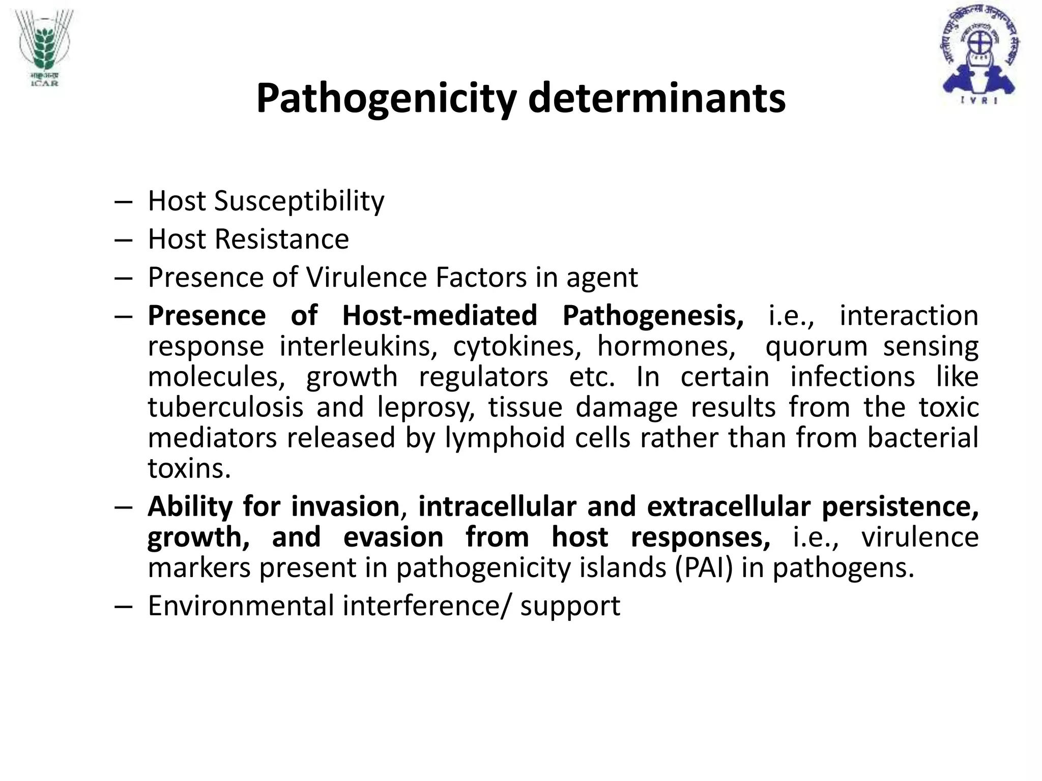 Molecular determinants of pathogenicity and virulence among pathogens.pptx
