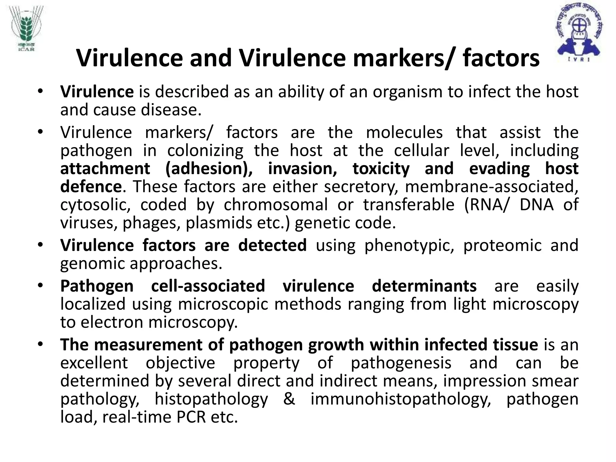 Molecular determinants of pathogenicity and virulence among pathogens.pptx