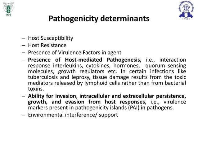 Molecular determinants of pathogenicity and virulence among pathogens ...