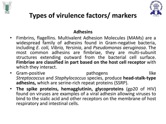 Molecular determinants of pathogenicity and virulence among pathogens ...
