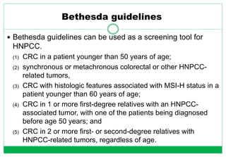 Molecular diagnostics of colorectal cancer | PPTX