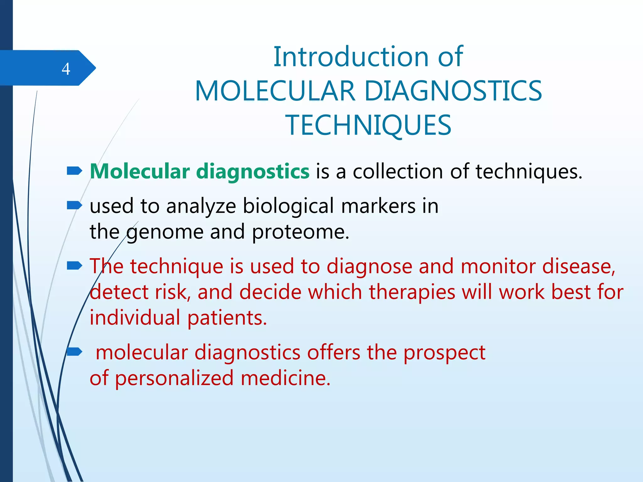 Molecular diagnostics techniques | PPTX