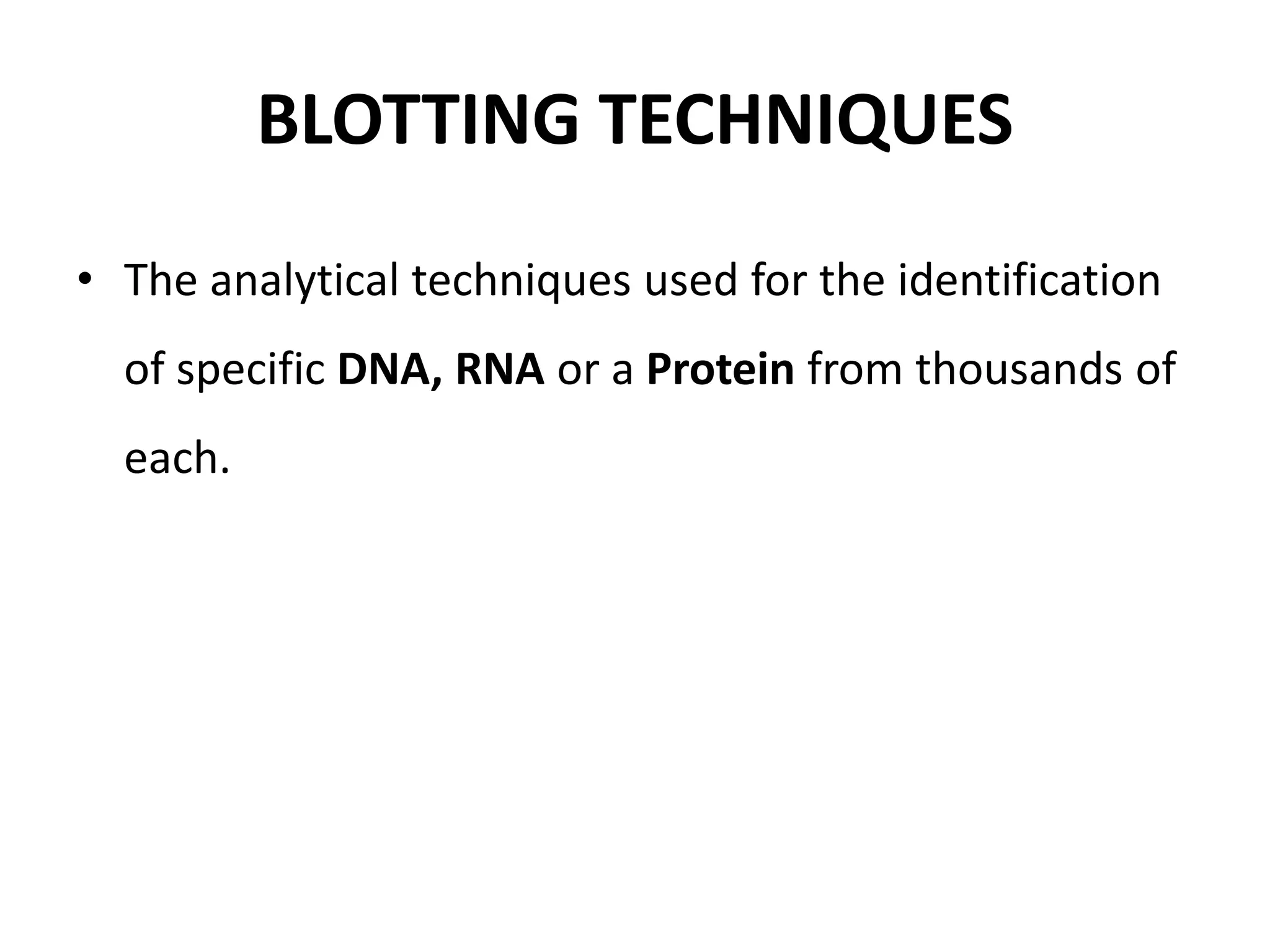 Molecular diagnostic techniques | PPTX