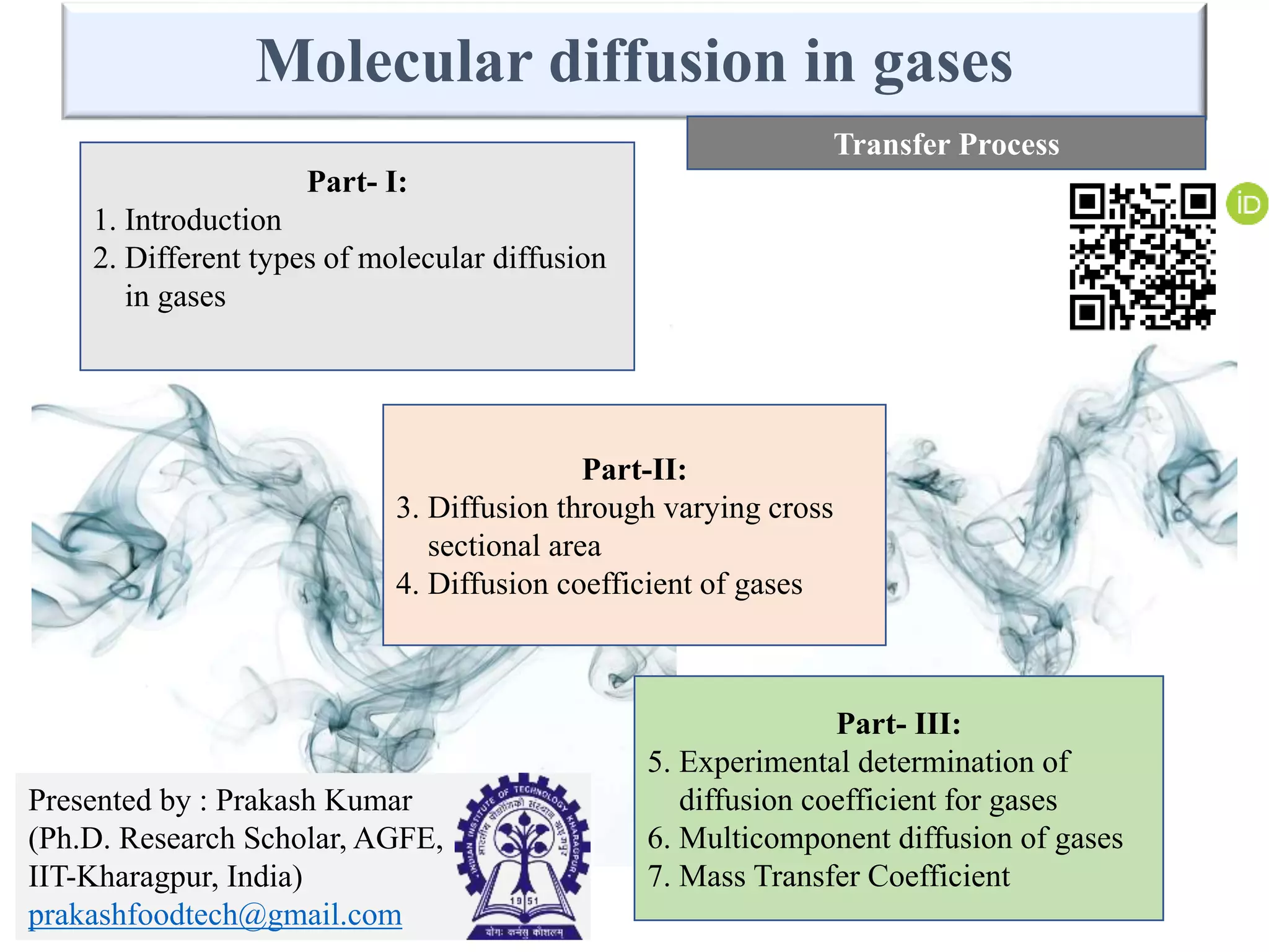 Molecular diffusion in gases | PPTX