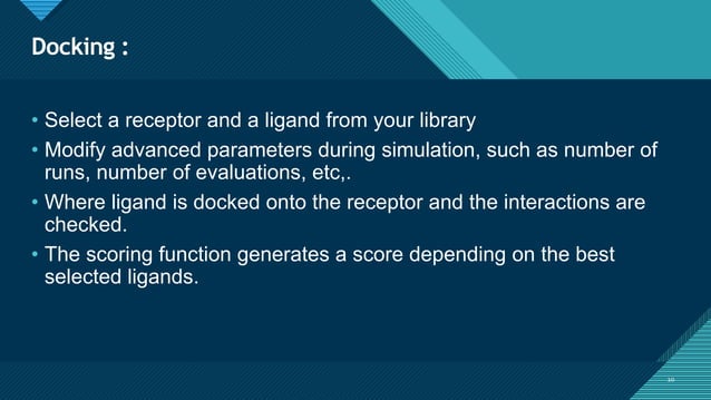 MOLECULAR DOCKING.pptx | Chemistry | Science