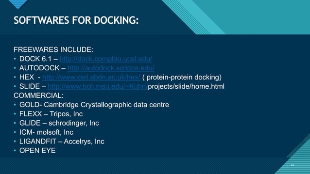 MOLECULAR DOCKING.pptx | Chemistry | Science