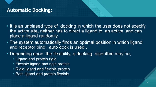 MOLECULAR DOCKING.pptx | Chemistry | Science