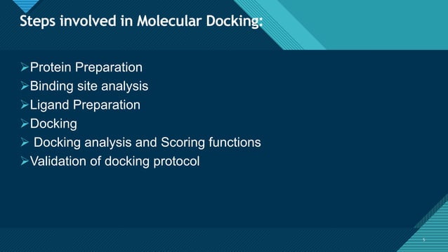 MOLECULAR DOCKING.pptx | Chemistry | Science