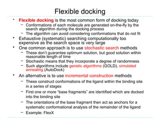 Molecular docking and structure based Virtual screening | PPTX