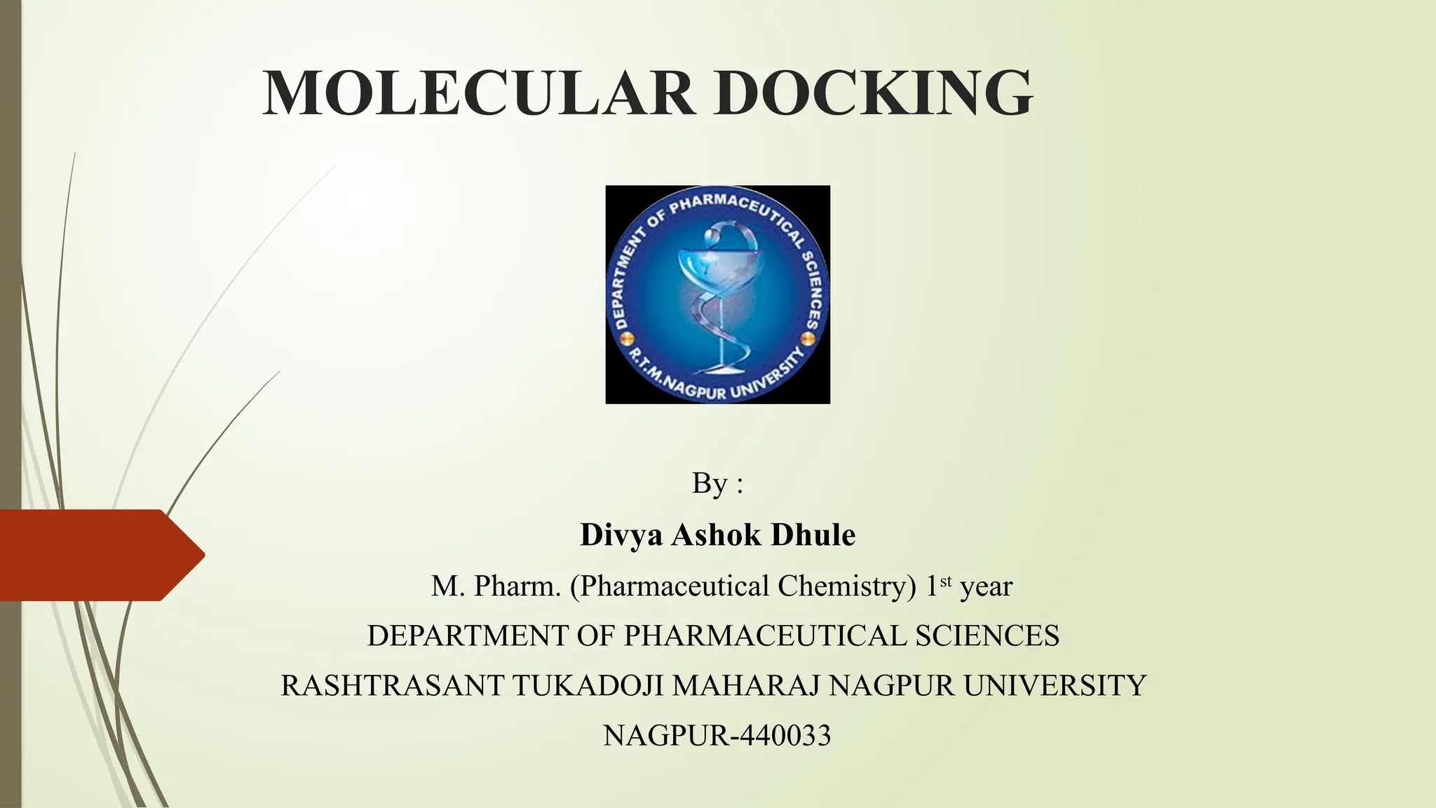 importance ,Types,Docking of MOLECULAR DOCKING 11.pptx