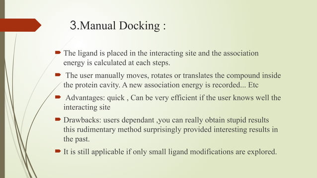 importance ,Types,Docking of MOLECULAR DOCKING 11.pptx | Chemistry ...
