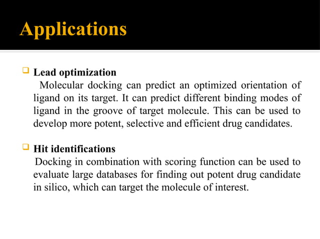 Molecular Docking and its Applications.pptx