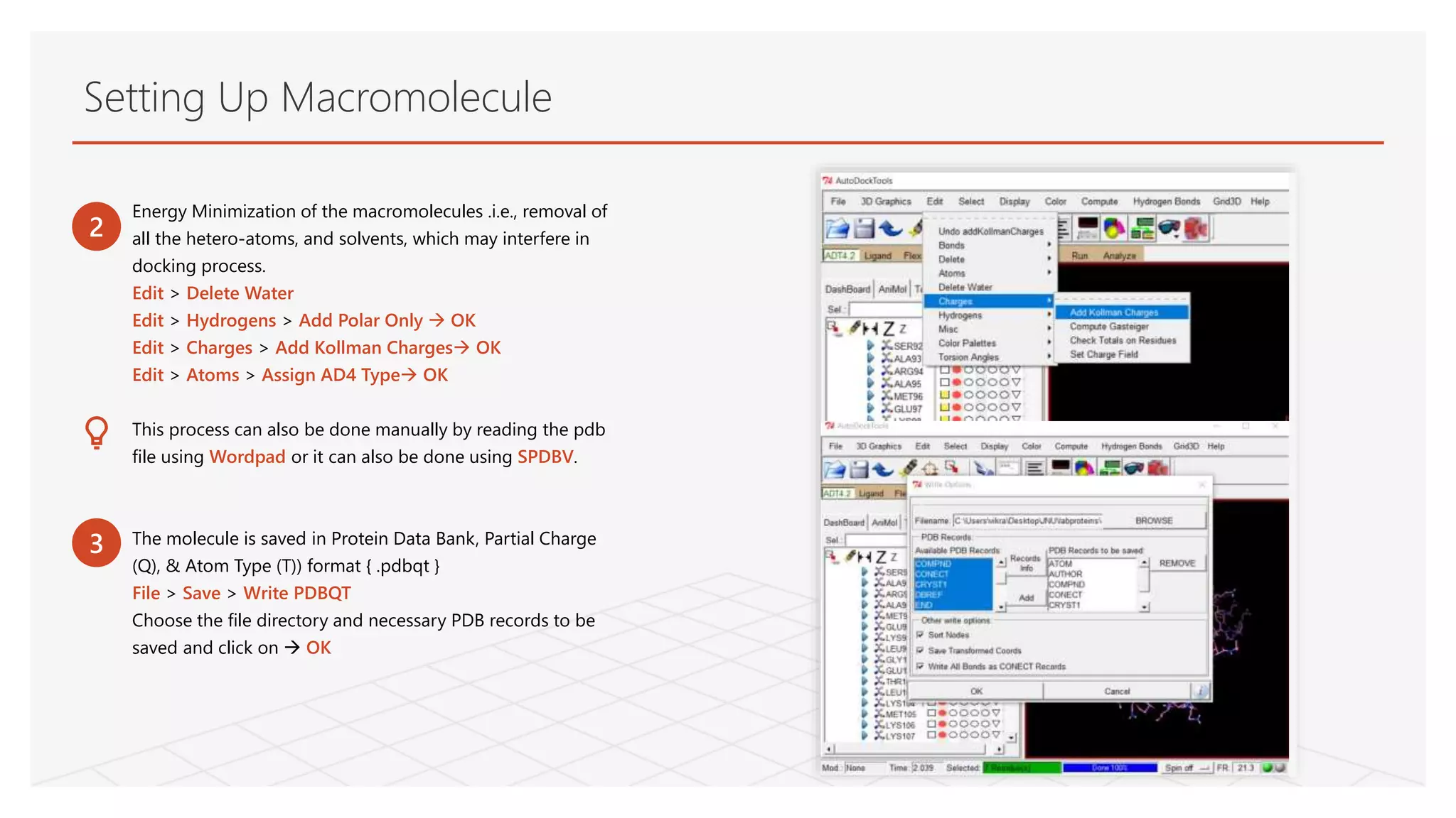 Molecular Docking Using Autodock Tools | PPTX