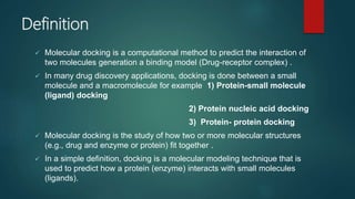 Molecular docking by harendra ...power point presentation | PPTX