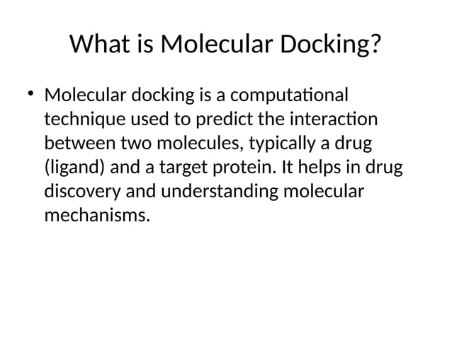 Molecular_Docking_Presentation_______pptx | PPT