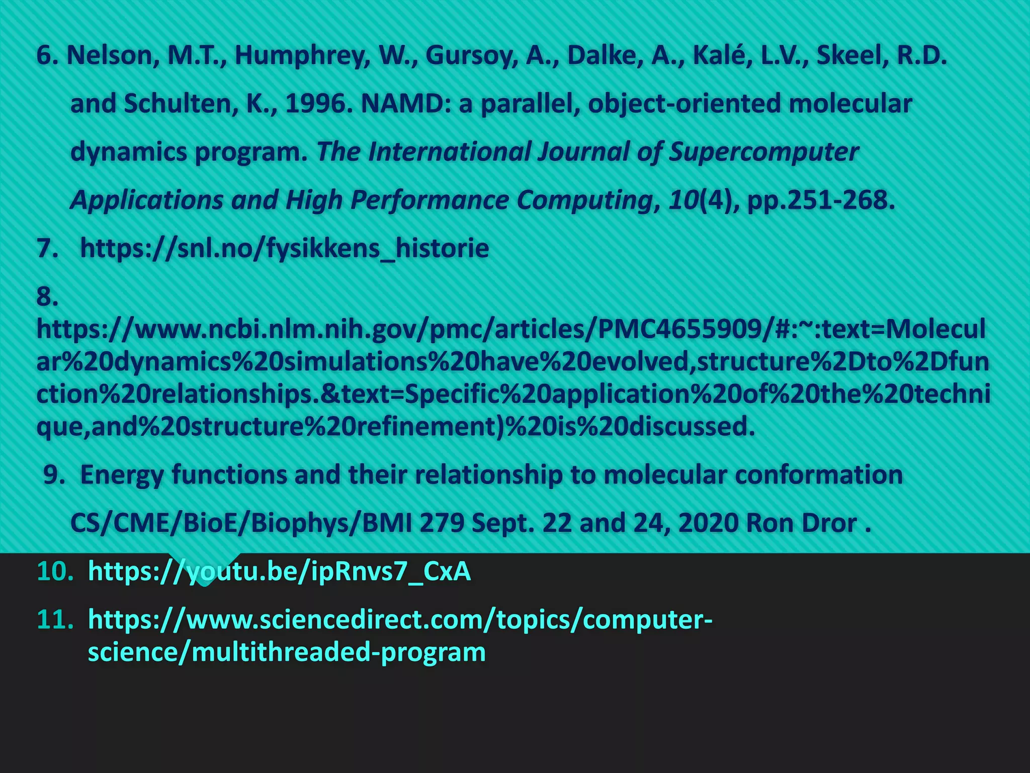 Molecular dynamics and namd simulation | PPTX