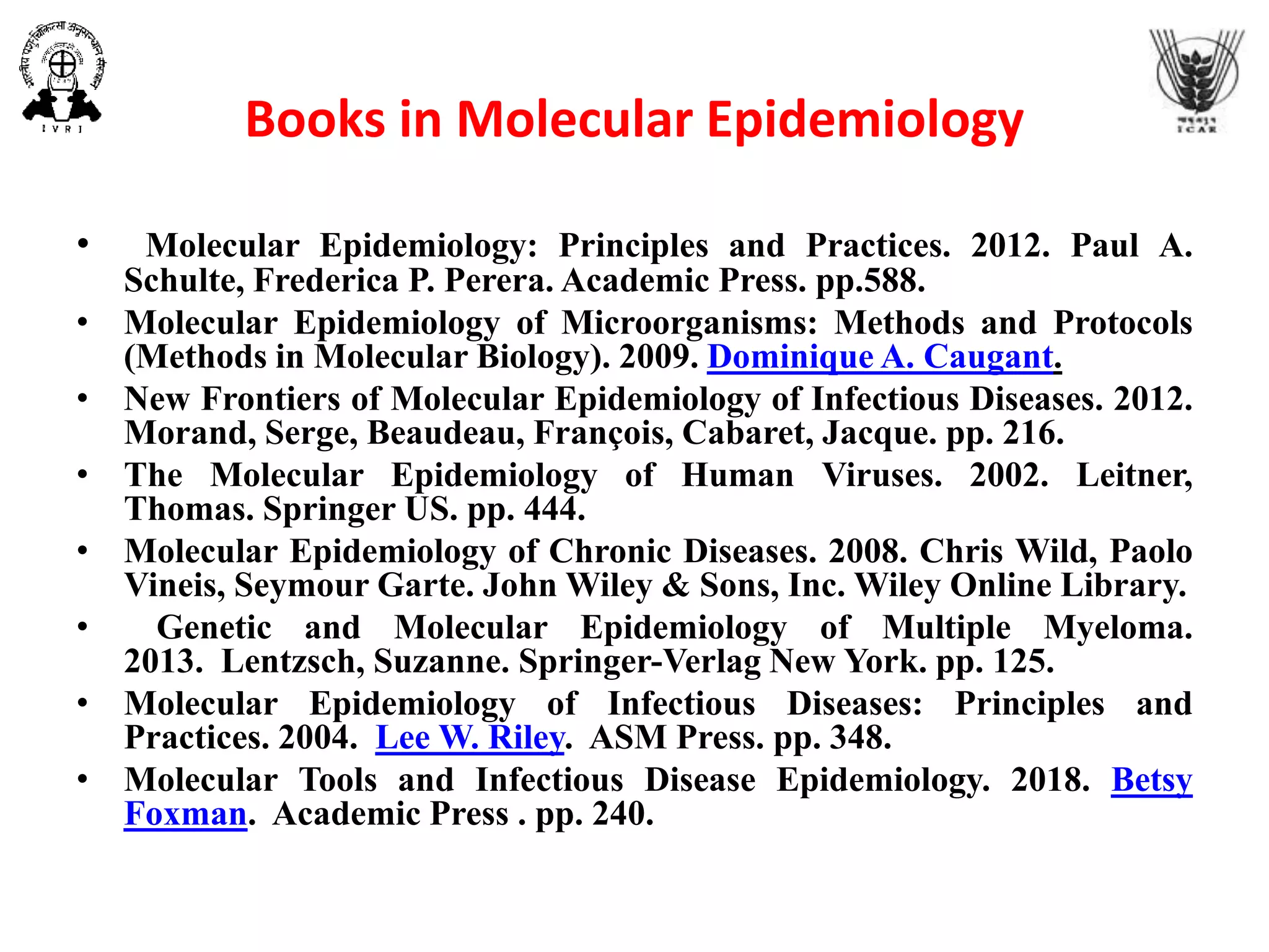 Molecular epidemiology an introduction | PPTX