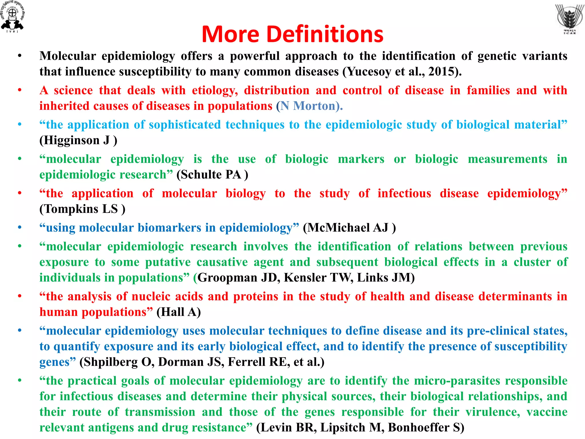Molecular epidemiology an introduction | PPTX