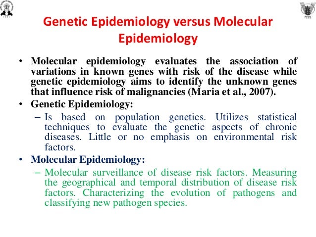 Molecular epidemiology an introduction