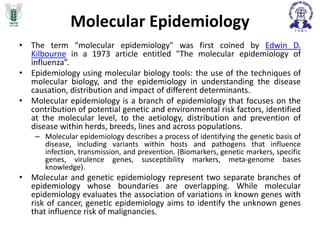 Molecular epidemiology and Disease causation.pptx