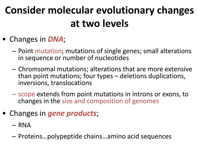 Molecular evolution | PPTX