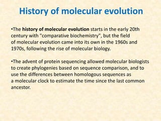 Molecular evolution | PPTX