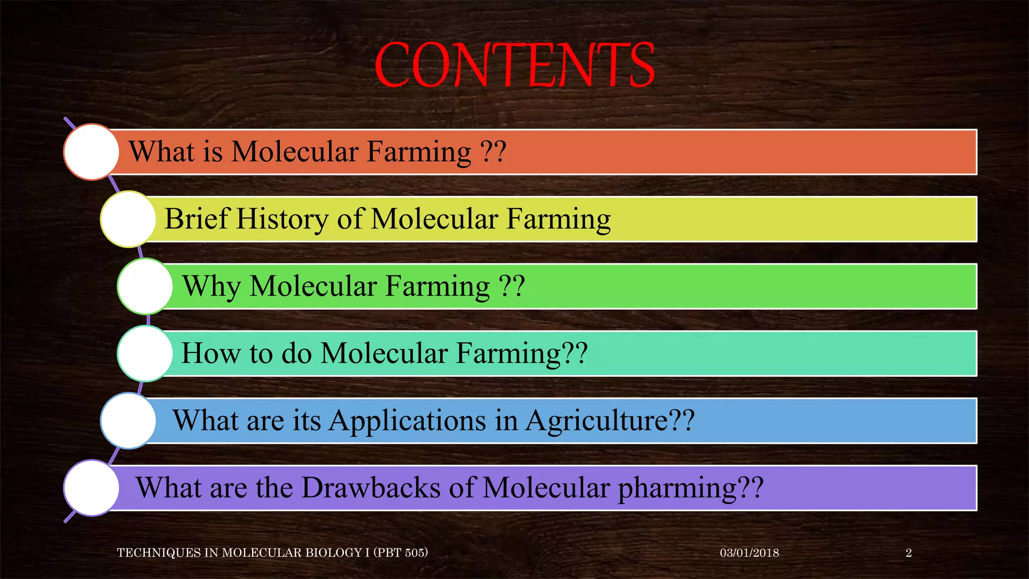 Molecular farming | PPTX