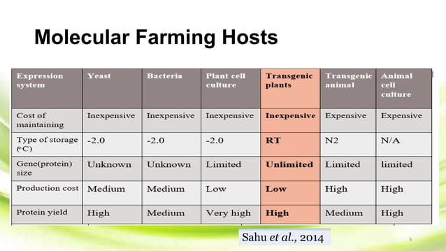 Molecular farming of biopharmacuetical | PPTX