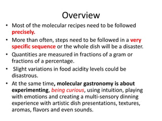 Molecular gastronomy | PPTX