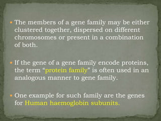 Molecular gene family | PPTX