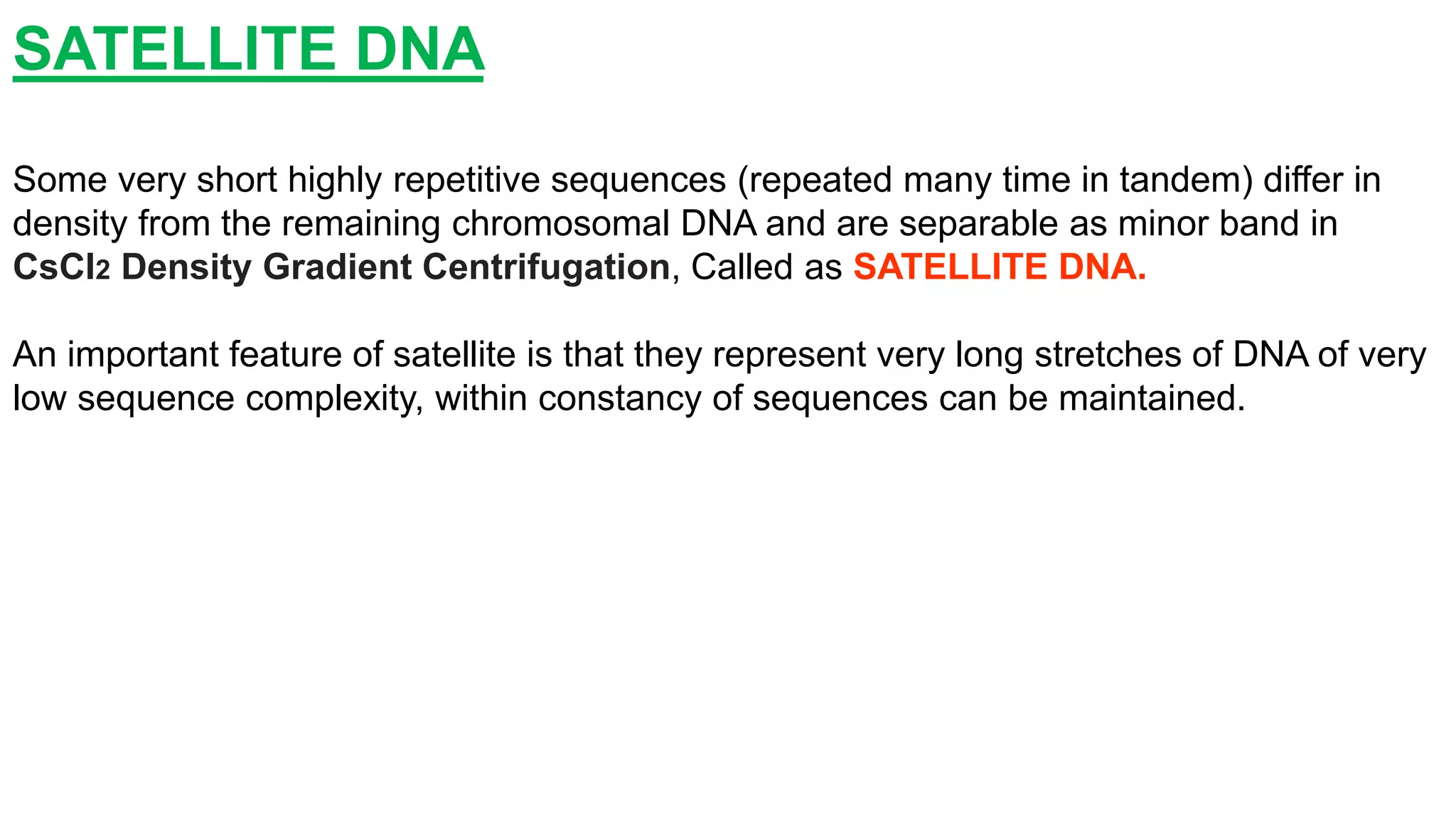 cryptic satellite DNA | PPTX