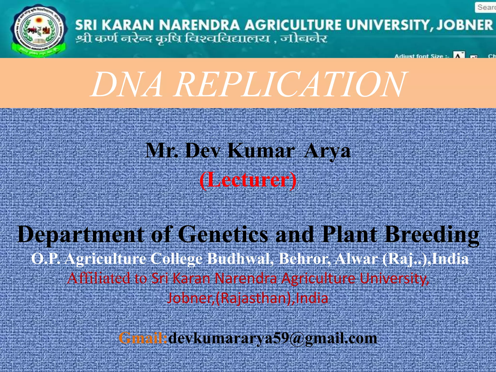 Genetics: DNA replication or Replication of Genetic Material | DNA ...