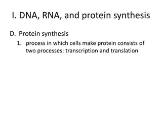 Molecular genetics unit 3 | PPTX