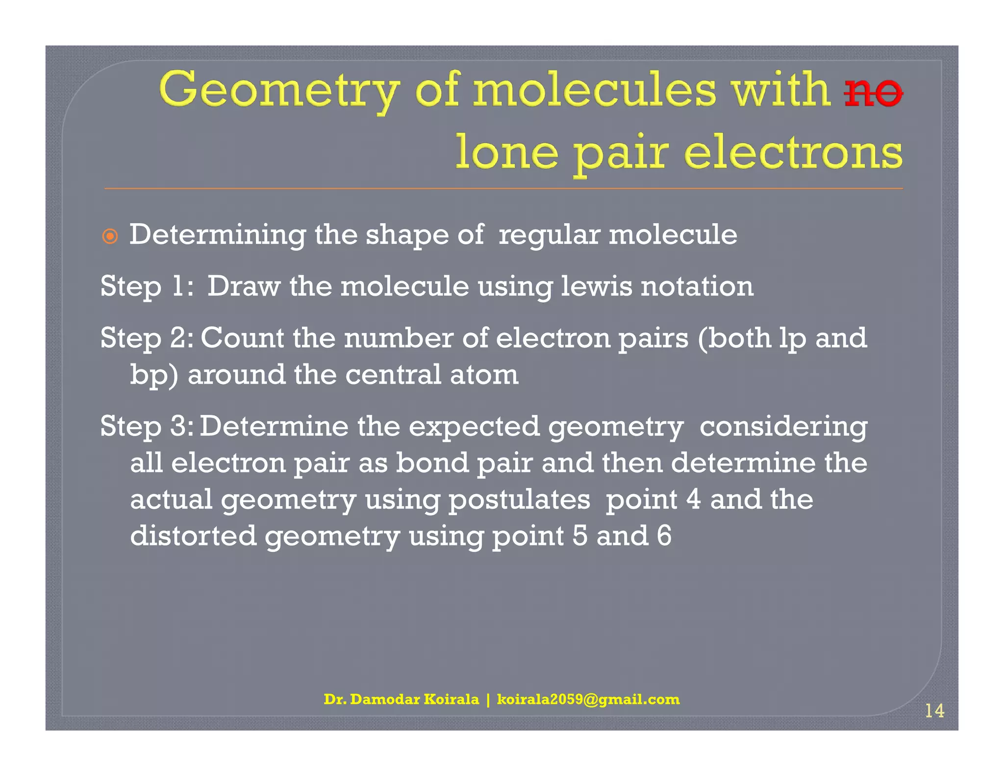 Molecular geometry and chemical bonding | PDF