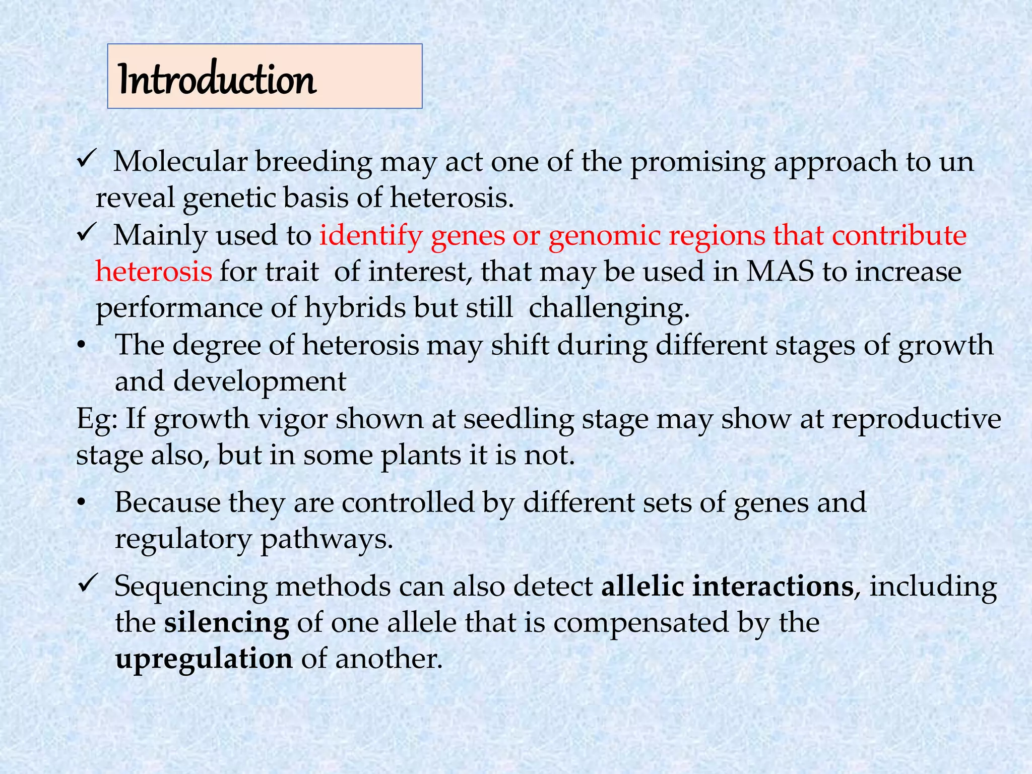 Molecular heterosis | PPT