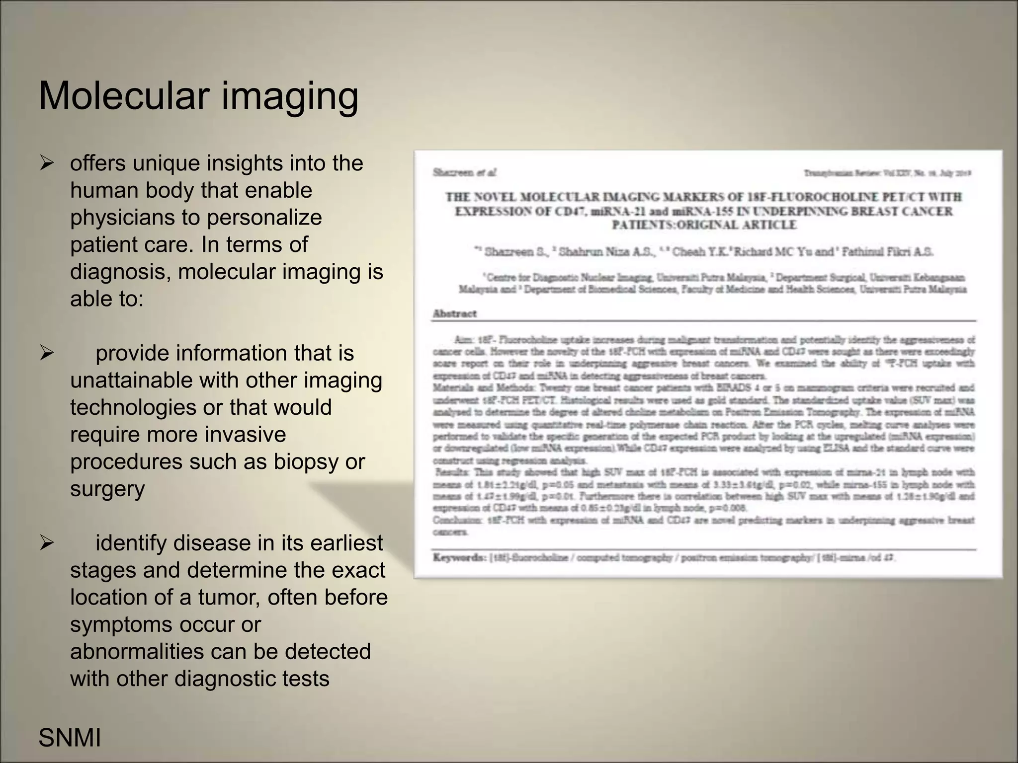 Molecular imaging | PPT