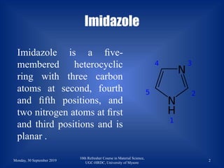 Molecular interactions in a Tri-phenyl imidazole derivative | PPSX