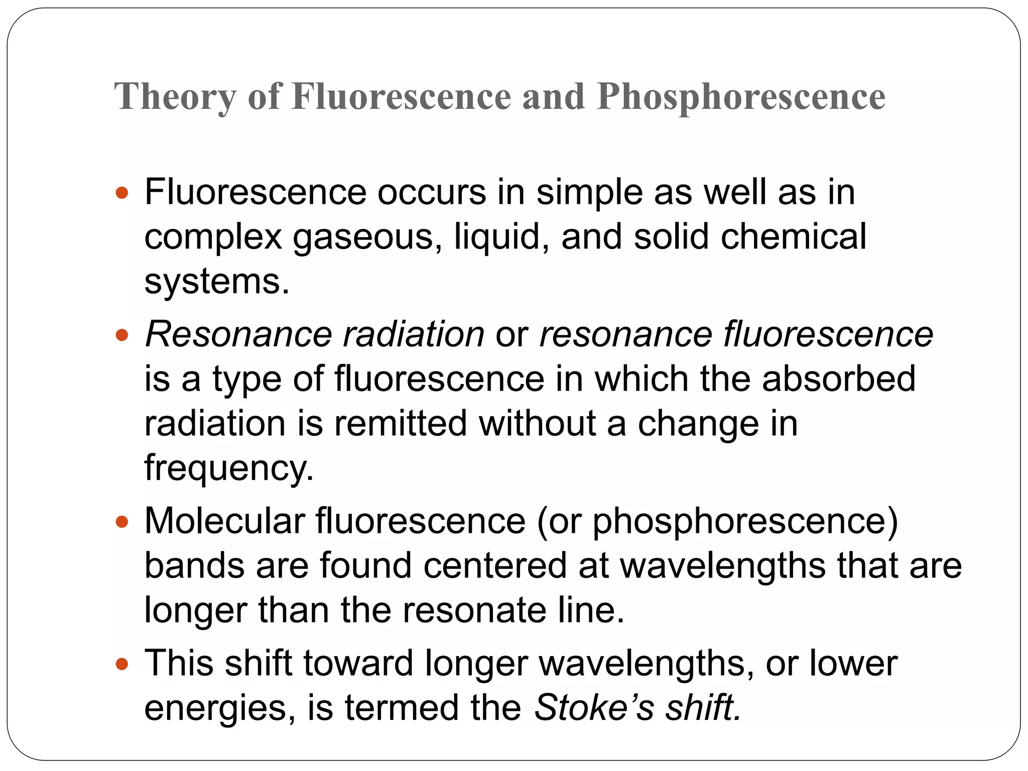 Molecular luminescence spectrometry | PPTX