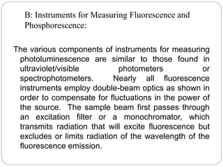 Molecular luminescence spectrometry | PPTX