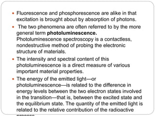 Molecular luminescence spectrometry | PPTX