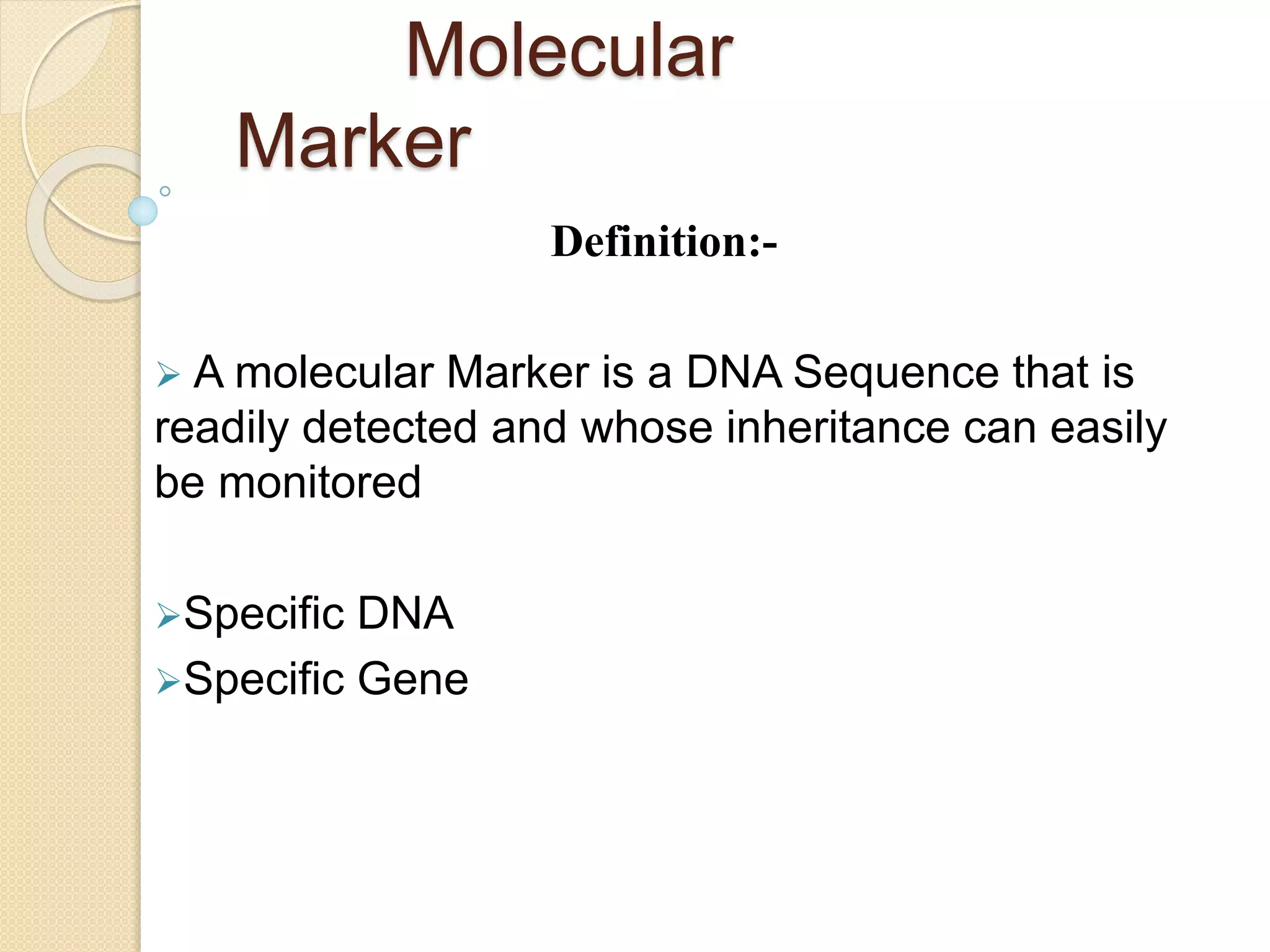 Molecular marker | PPT