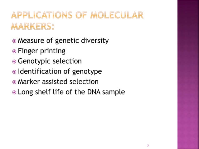 Molecular marker and gene mapping | PPTX