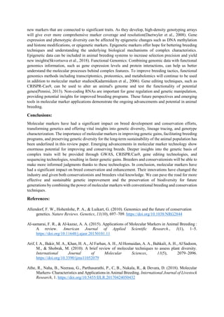 Molecular marker and its application in breed improvement and ...