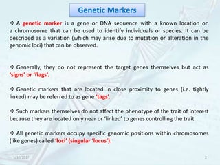 Molecular Marker and It's Applications | PPTX