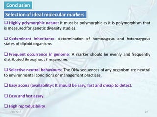 Molecular Marker and It's Applications | PPTX