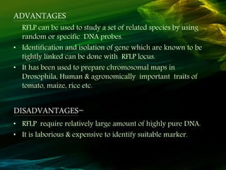 Molecular marker General introduction by K. K. SAHU Sir. | PPT