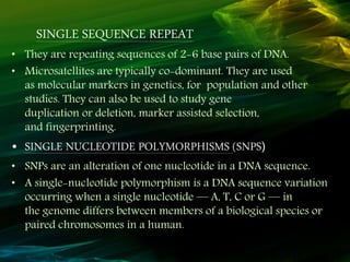 Molecular marker General introduction by K. K. SAHU Sir. | PPT
